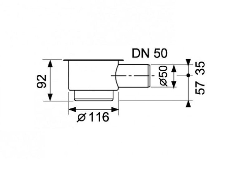 Сифон TECE Edrainline для дренажного канала DN50 чёрный (650001) купить по цене 7 573 руб ...